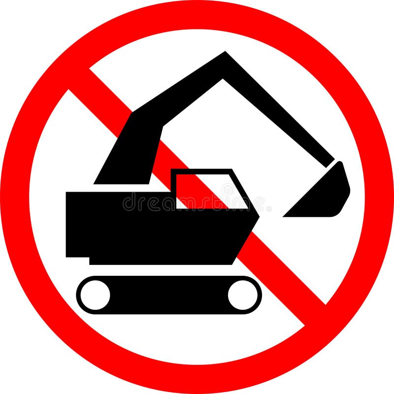 No Digging Symbol Sign, Vector Illustration, Isolate on White ...