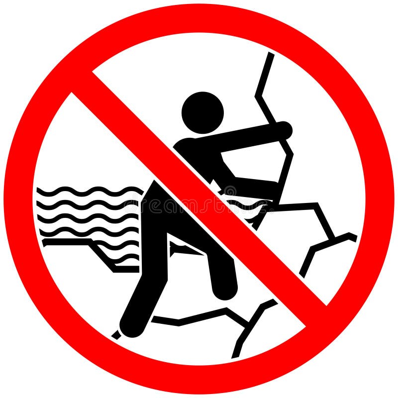 Prohibition Sign No Rock Climbing Symbol Stock Vector - Illustration of ...
