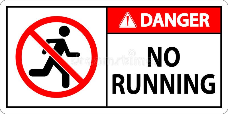 No Running Sign Vector