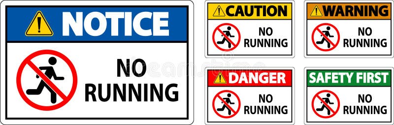 No Running Sign In Class