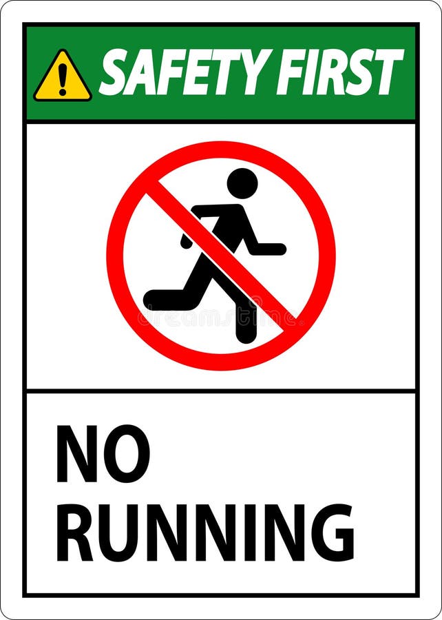 No Running Sign Stock Illustrations – 397 No Running Sign Stock ...