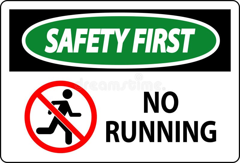 No Running Signs For Children