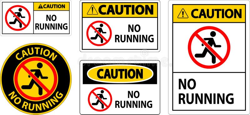 No Running Signs For Children