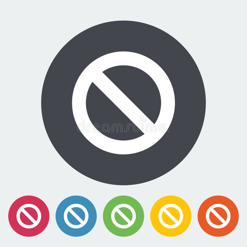 Prohibition sign. stock vector. Illustration of frame - 94646609