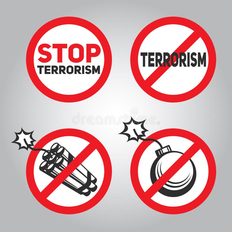 Prohibition Sign with Text, a Sticks of Dynamite and Bombs. Stock ...