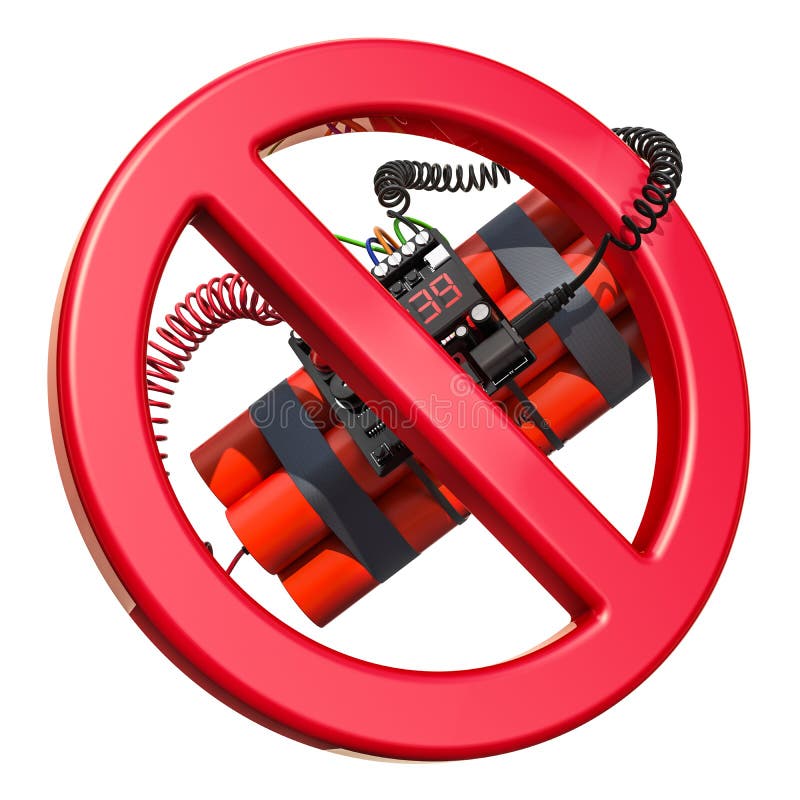 TNT Bomb Explosive with Digital Countdown Timer Clock. 3D Render Stock ...