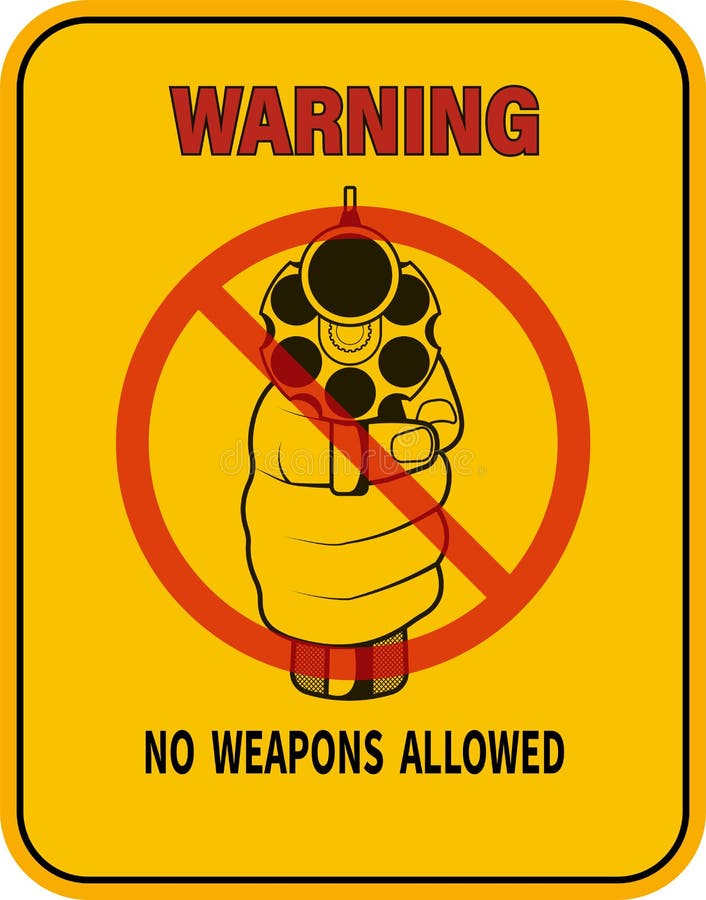 Prohibition Sign Prohibition of Weapons Stock Vector - Illustration of ...