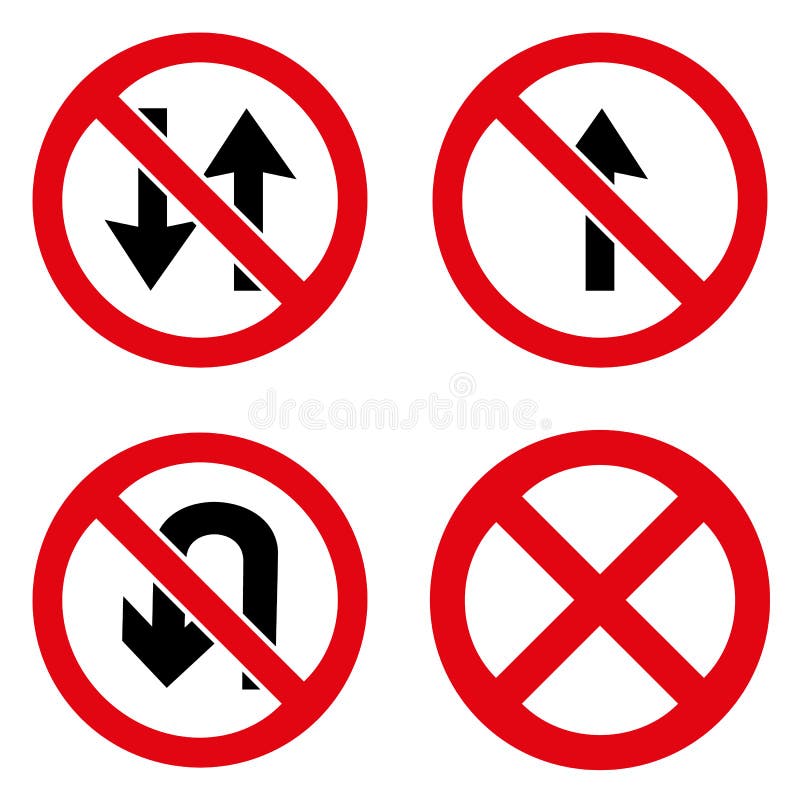 Prohibition Signs Icons Set Great for Any Use. Vector EPS10. Stock ...