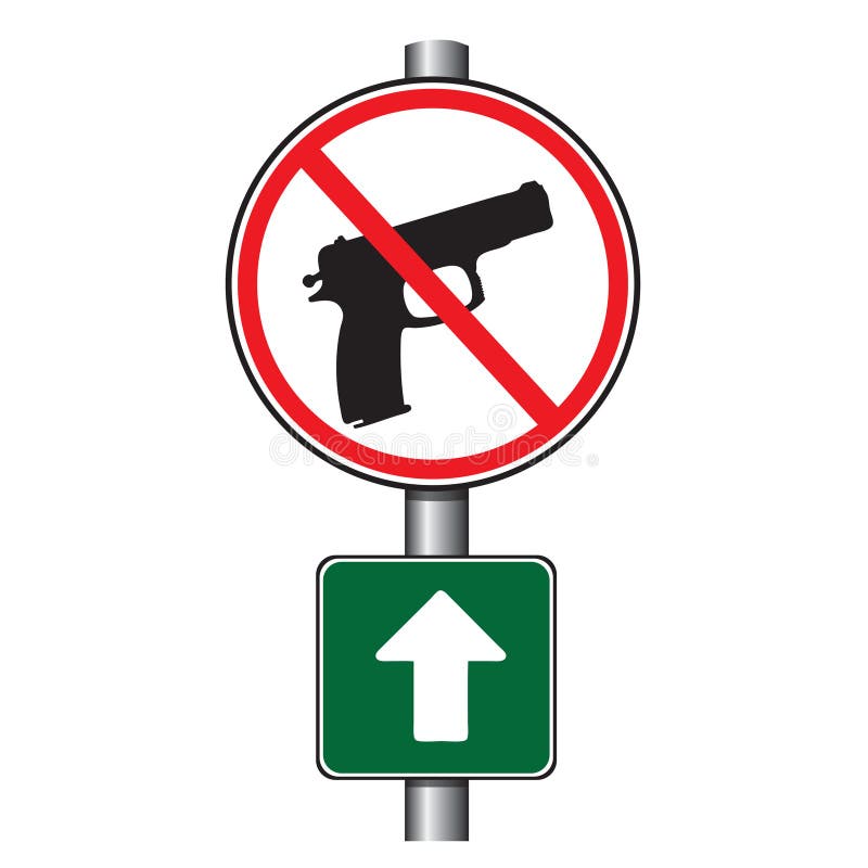 Prohibition of weapons stock vector. Illustration of font - 342120834