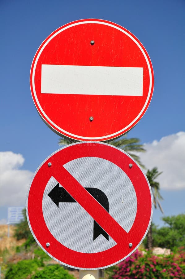 Prohibitive traffic signs. stock photo. Image of bolt - 22834602