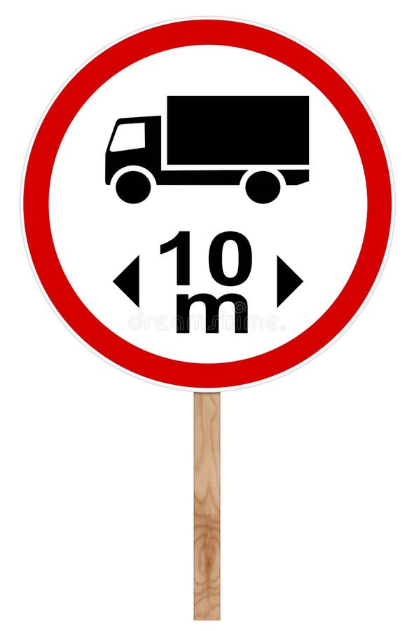 Prohibitory Traffic Sign - Length Limit Stock Photo - Image of ...
