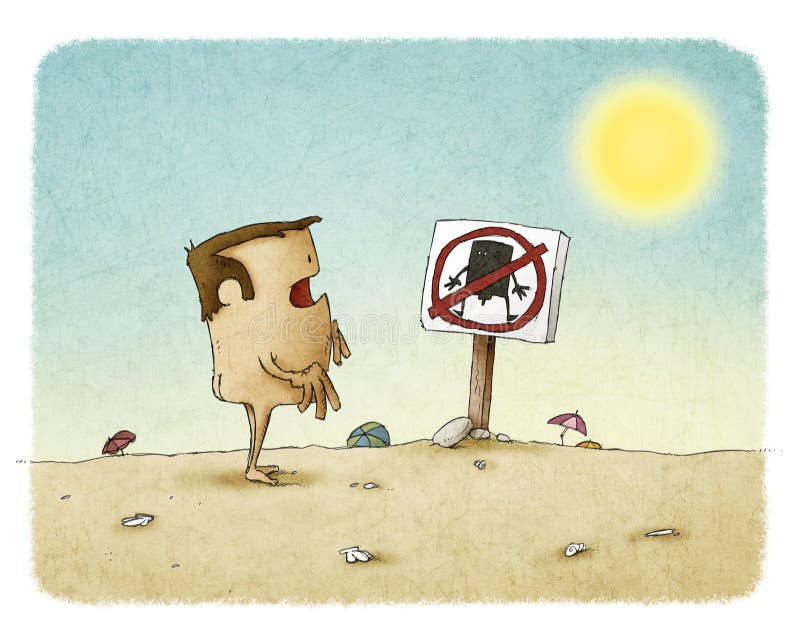 Prohited-Nudismus stock abbildung. Illustration von nudismus - 55406775