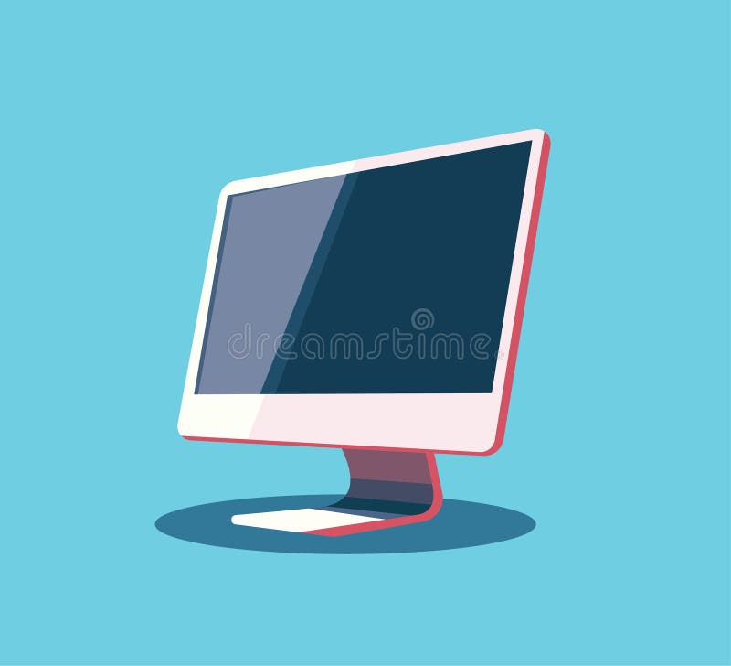Computer Monitor Icon Colorful Design Vector Illustration Stock Vector ...