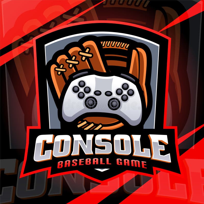 Console Baseball Game Esport Mascot Logo Design Stock Vector ...