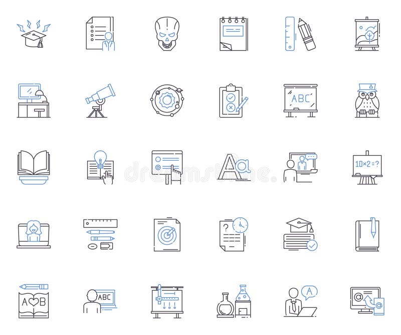 Project-activity Line Icons Collection. Planning, Execution ...