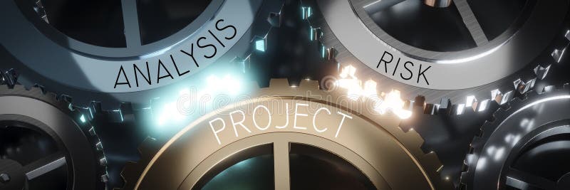 Project, Analysis, Risk - Gears Concept Stock Illustration ...