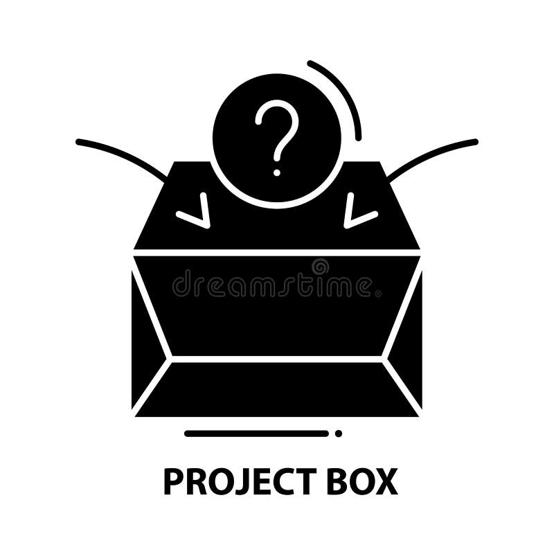 Smart Project Icon, Black Sign with Strokes, Concept Illustration Stock ...