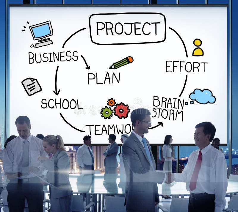 Project Brainstorm Plan Effort Mission Teamwork Concept Stock Photo ...
