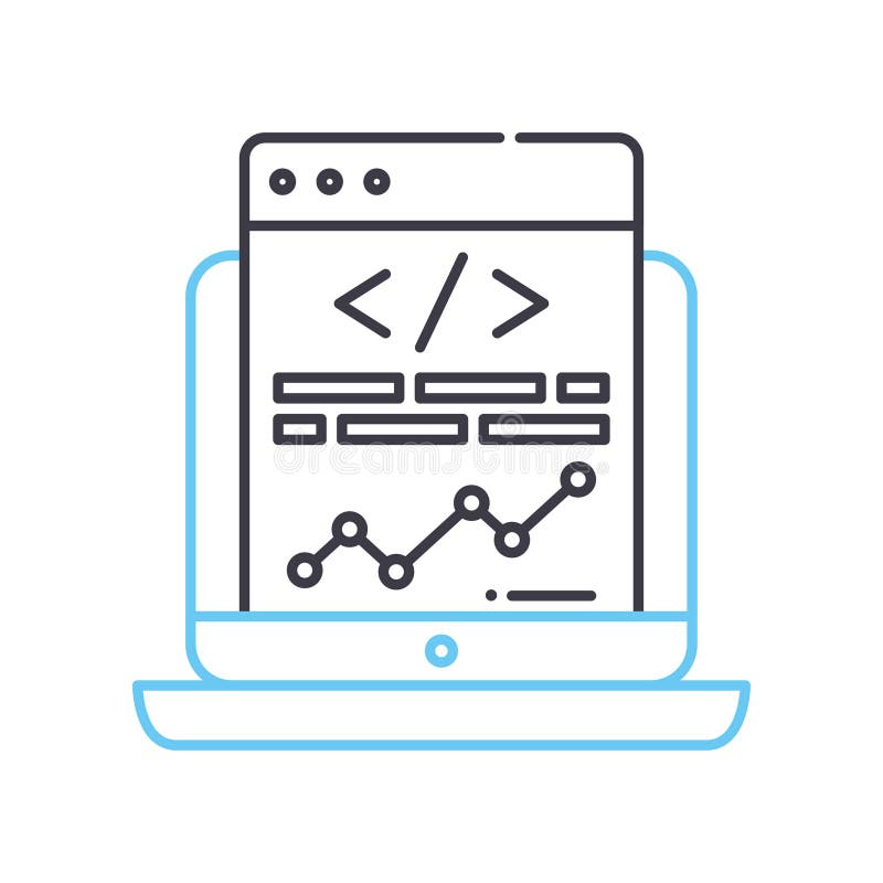 Project Briefing Line Icon, Outline Symbol, Vector Illustration ...
