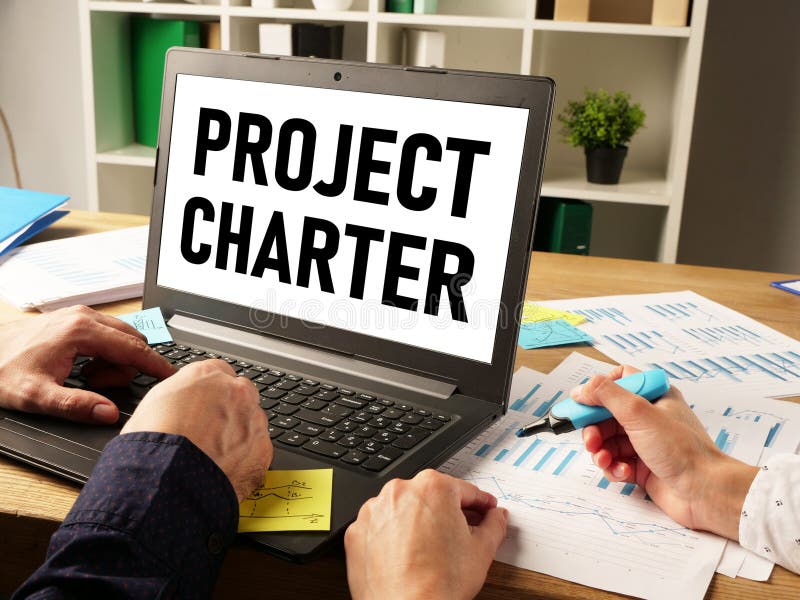 Project Charter is Shown Using the Text Stock Photo - Image of schedule ...
