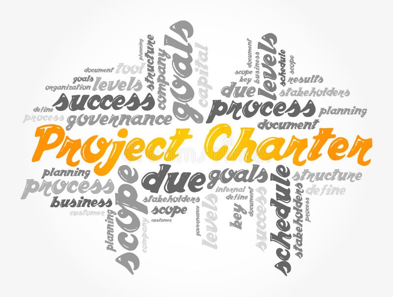 Project Charter Word Cloud Collage Concept Stock Illustration ...
