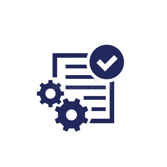 Project Complete Icon on White Stock Vector - Illustration of isolated ...