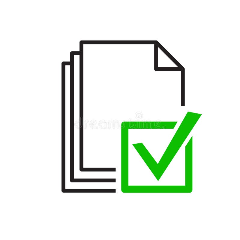 Approve File Icon. Vector Illustration Stock Vector - Illustration of ...
