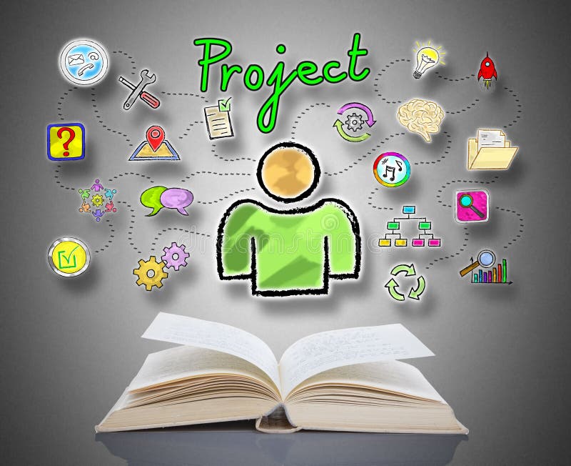 Project Concept Above a Book Stock Image - Image of team, marketing ...