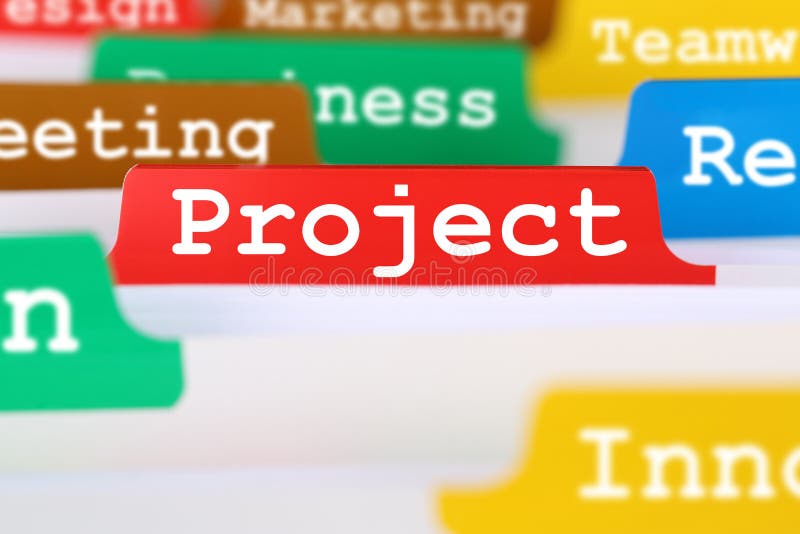 Project Concept Organization Office Text on Register in Business Stock ...