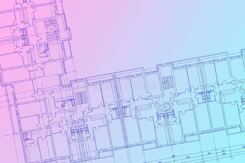 Floor Plan Drawing. Architectural Building Drawing Stock Illustration ...