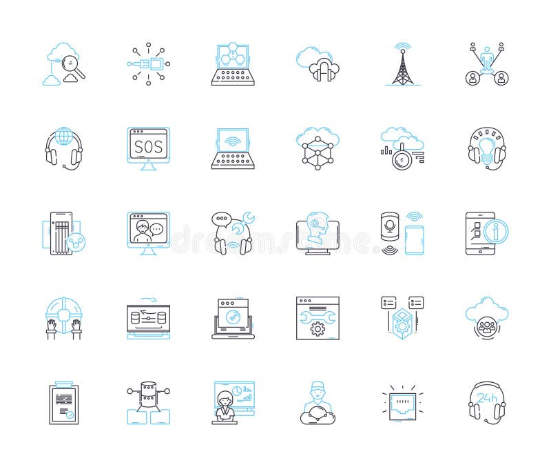 Project Coordination Linear Icons Set. Planning, Execution, Schedule ...