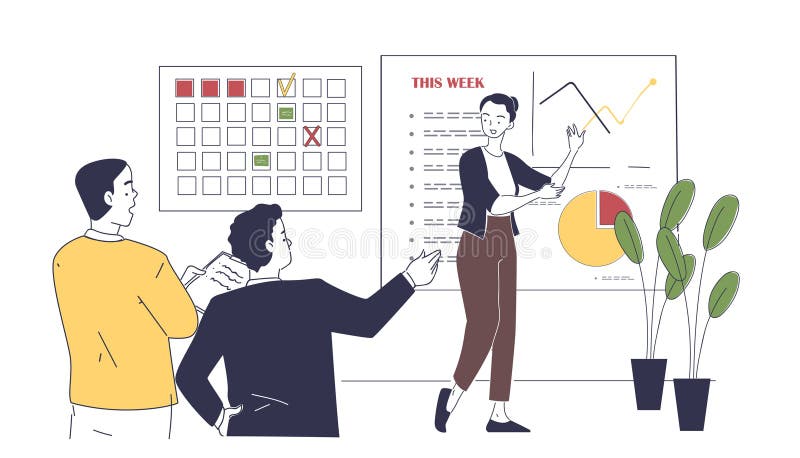 Project Coordinator with Tasks Vector Simple Stock Vector ...