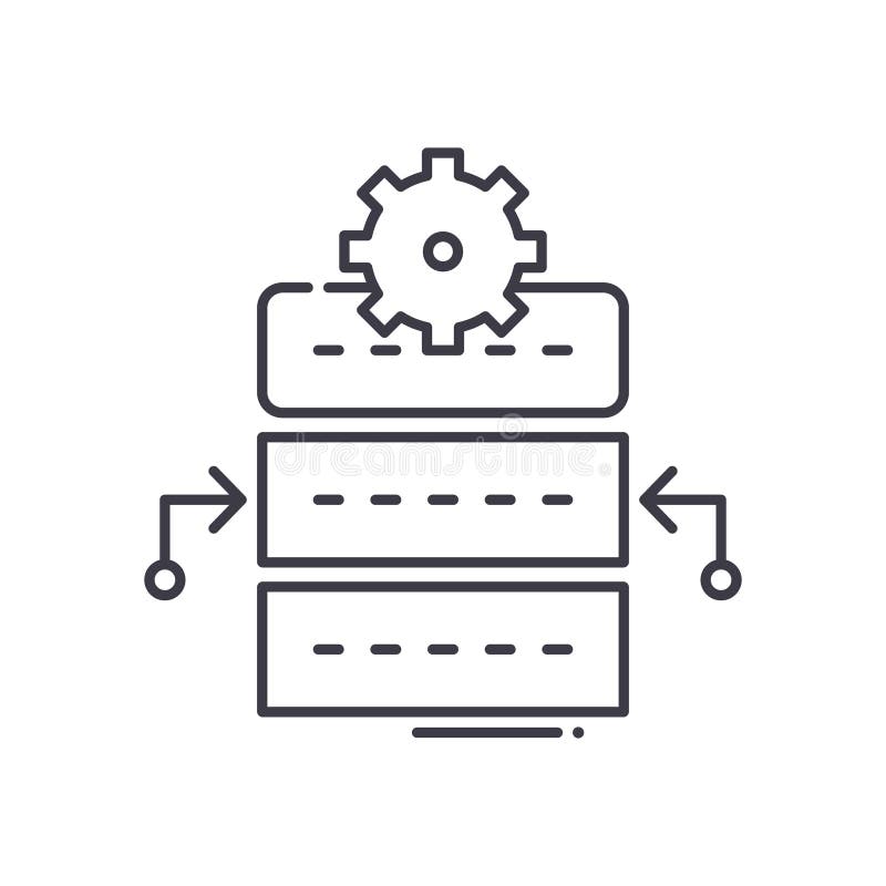 Project Data Icon, Linear Isolated Illustration, Thin Line Vector, Web ...