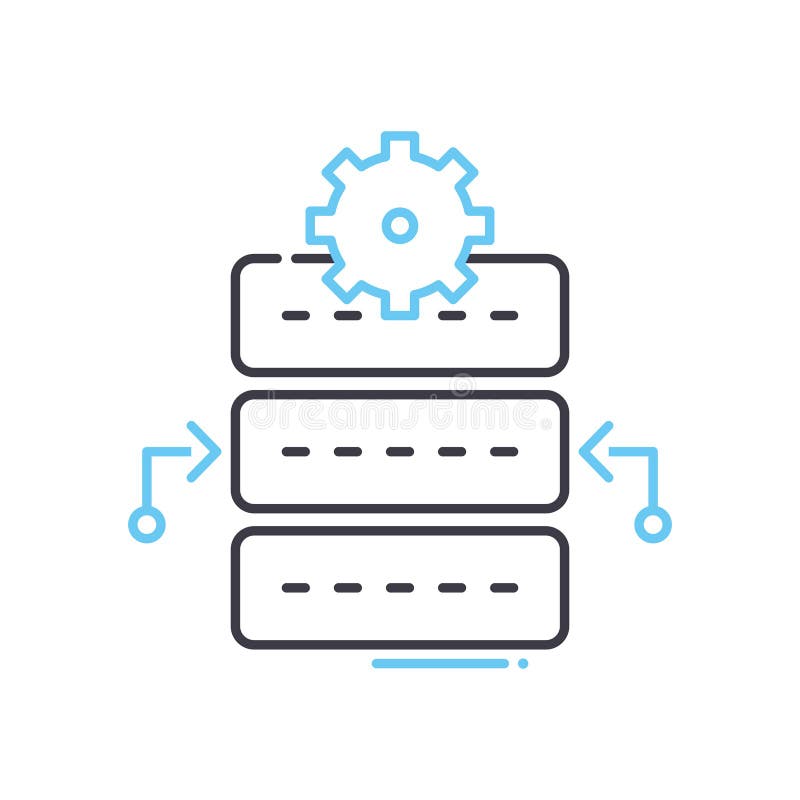 Project Data Line Icon, Outline Symbol, Vector Illustration, Concept ...