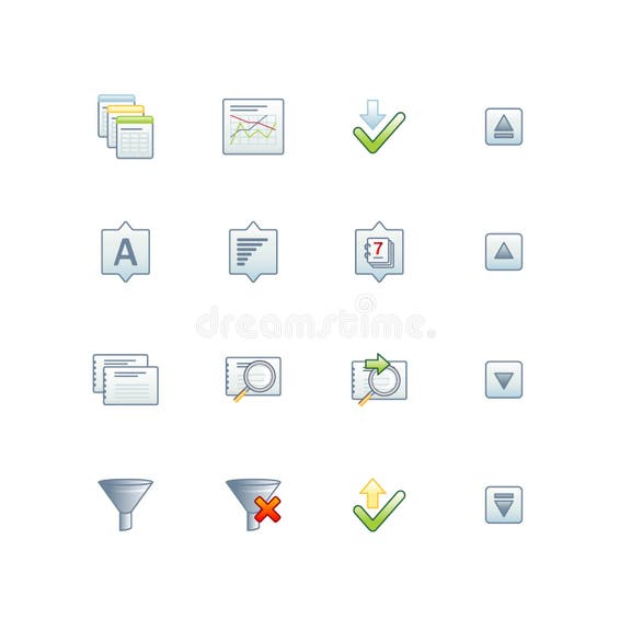 Project database icons 2 stock vector. Illustration of text - 3239477