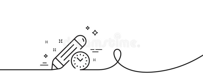 Deadline Line Icon, Outline Symbol, Vector Illustration, Concept Sign ...