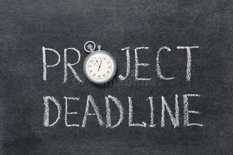Project Deadline Date Marked in Red in Calendar on Table Stock Photo ...