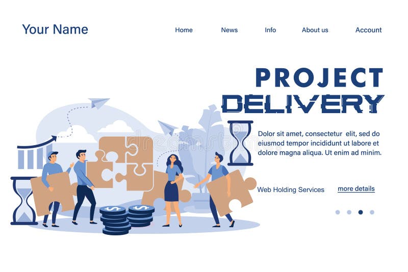 Project Delivery Illustration Suitable for Web Landing Page, Ui, Stock ...