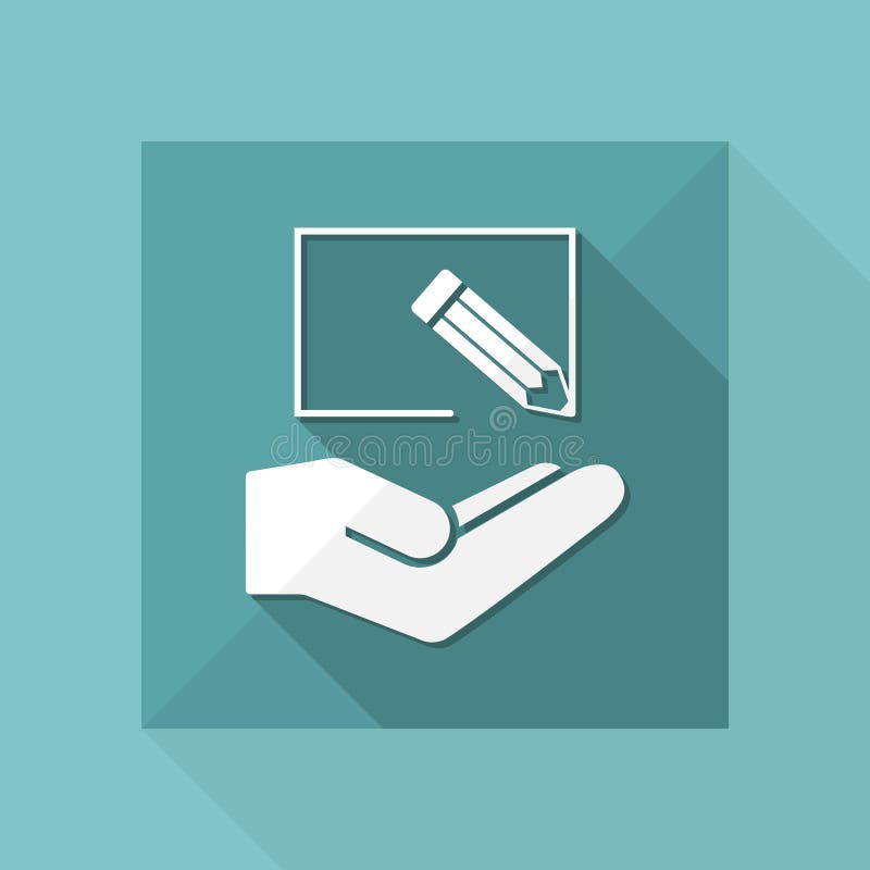 Project design - flat icon stock vector. Illustration of drafting ...