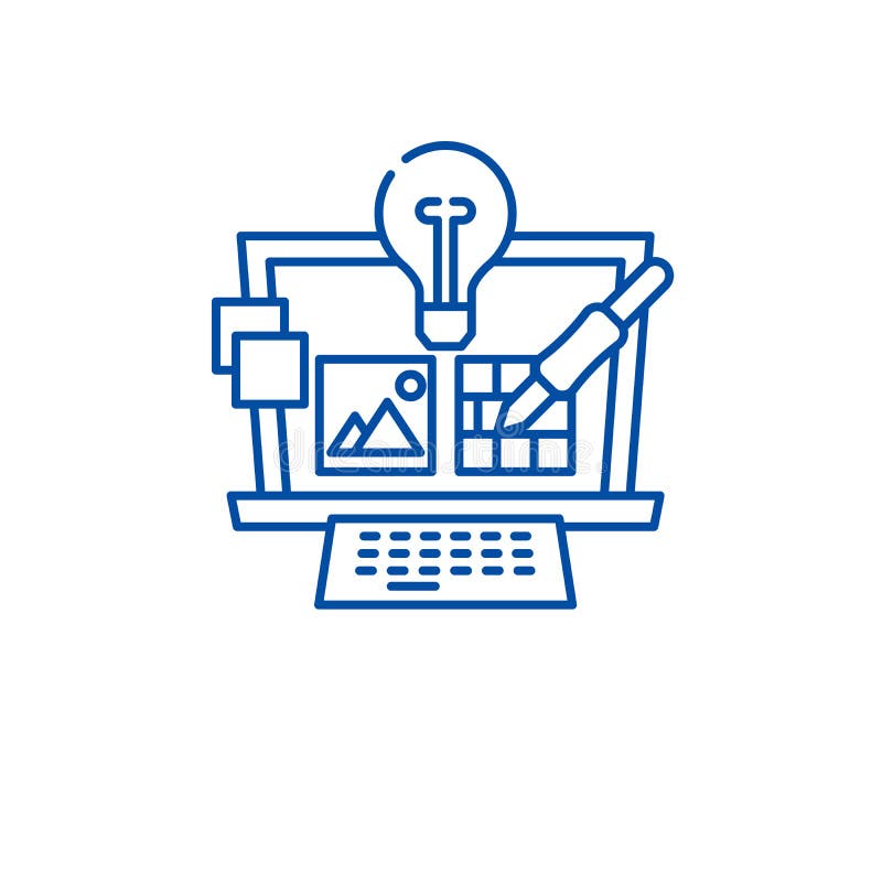 Project Design Line Icon Concept. Project Design Flat Vector Symbol ... Project Design Line Icon Concept. Project Design Flat Vector Symbol ...