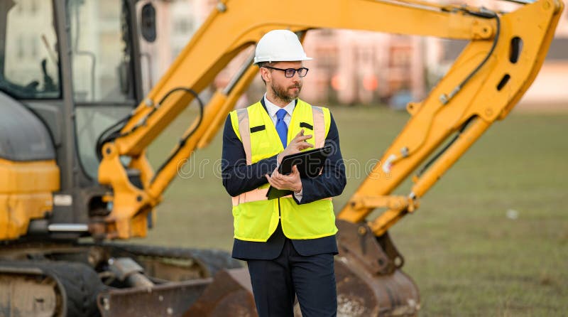 Project Details. Supervisor Engineer. Construction Site. Man Architect ...