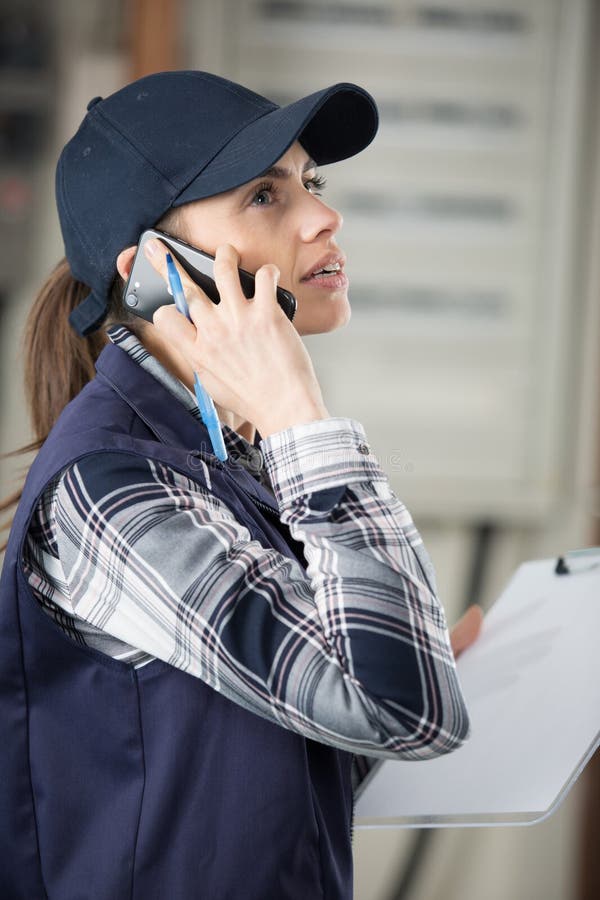 Project Developer and Construction Worker on Site Stock Image - Image ...