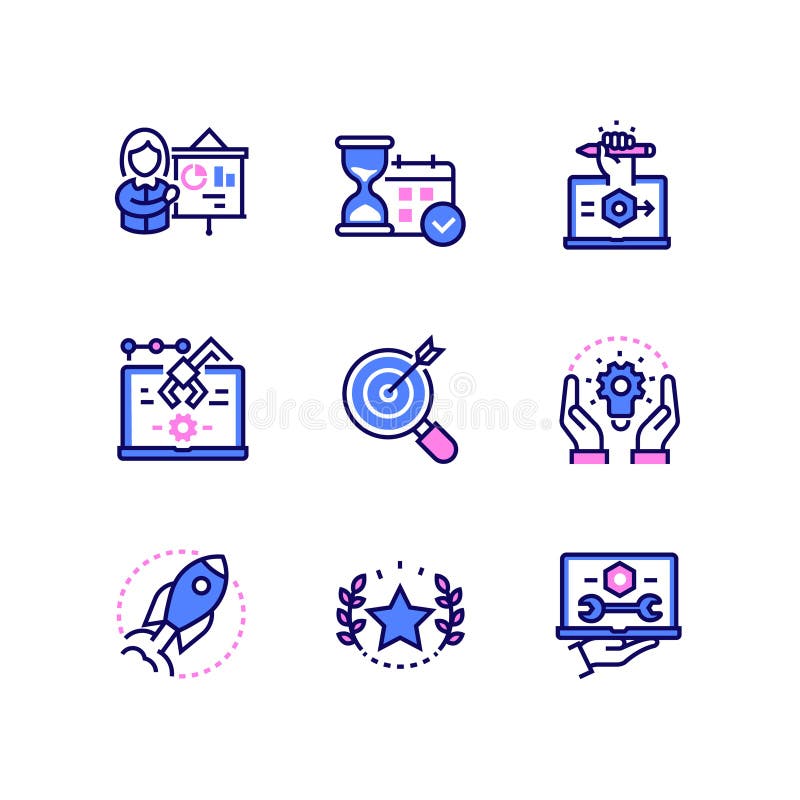 Project Development - Modern Vector Line Design Icon. Stock Vector ...