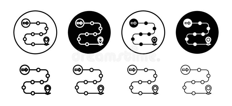 Project Development Road Mapping Vector Icon Set Collection. Road ...