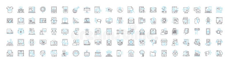 Project Development Vector Line Icons Set. Project, Development ...