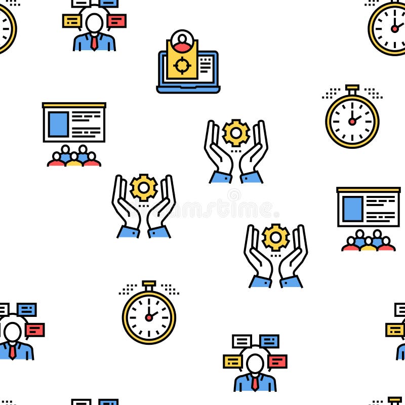 Project Development Vector Seamless Pattern Stock Vector - Illustration ...