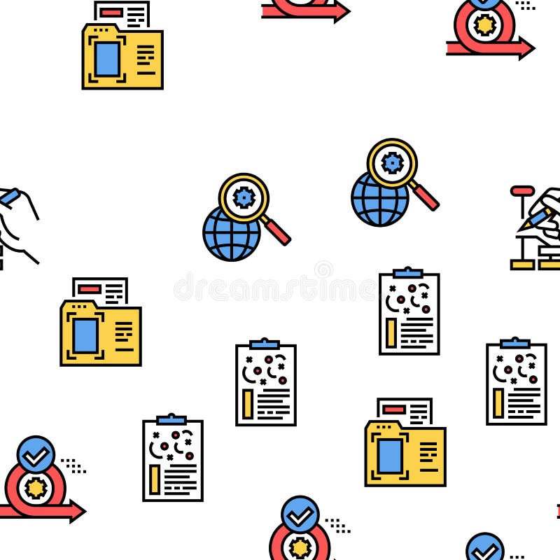 Project Development Vector Seamless Pattern Stock Vector - Illustration ...