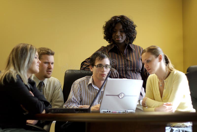 Project discussion stock image. Image of teamwork, desk - 418793