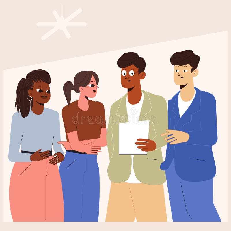 Project discussion stock vector. Illustration of manager - 197613101