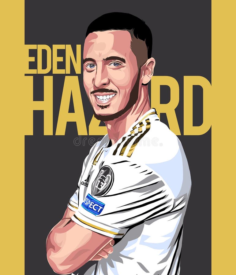 Digital Art of Belgian Footballer Eden Hazard Who Plays for Spanish ...
